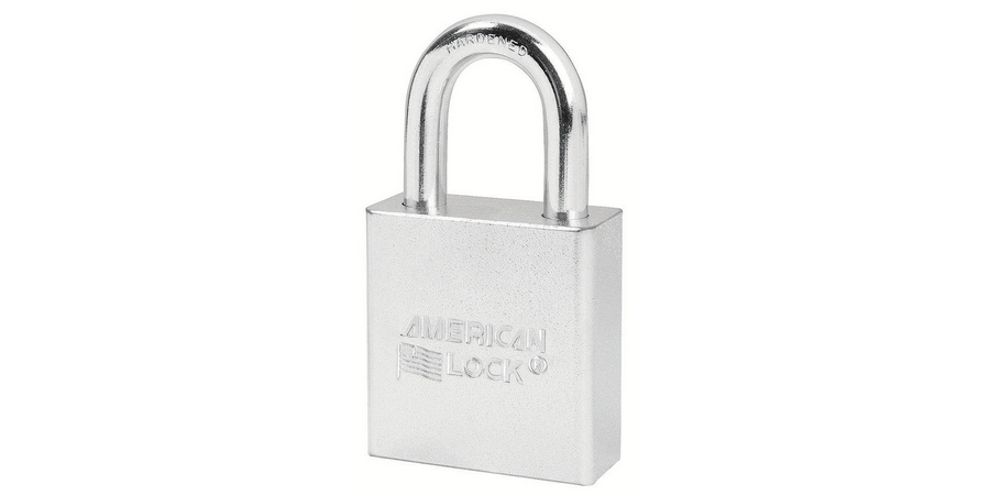Padlock, Silver, 5/16 in. Shackle, Chrome-Plated Steel