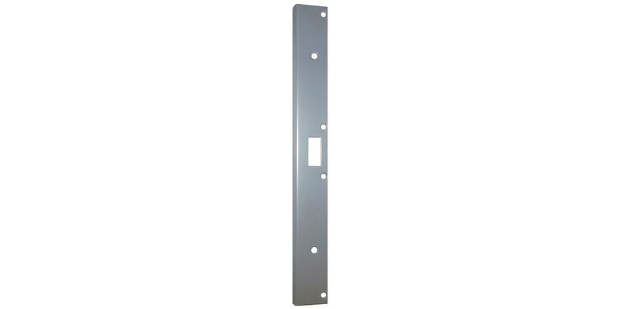 Security Strike Plate, Brass-Plated, Steel, For Use With Deadbolt and ...