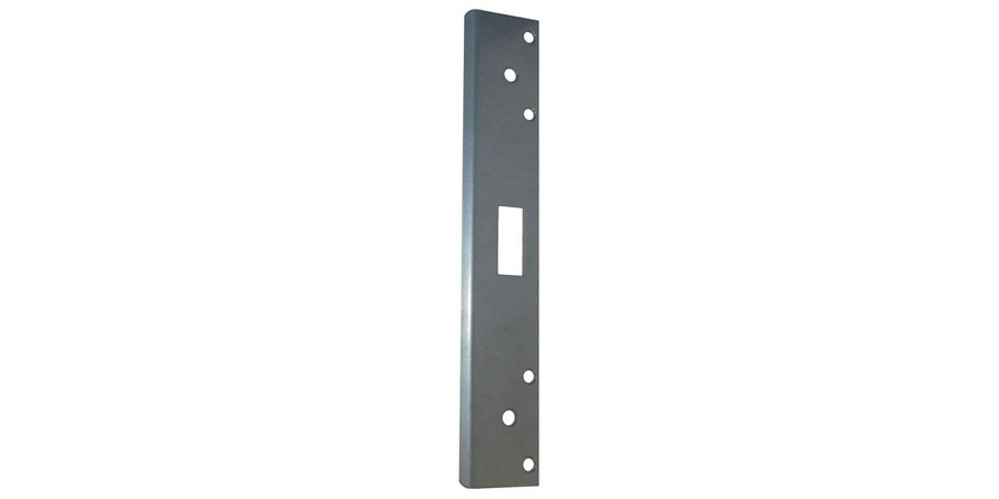 Security Strike Plate, Brass-Plated, Steel, For Use With Deadbolt and ...