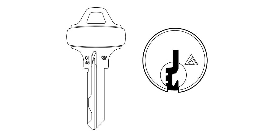 Door Lock Cylinder Key Blank, 6 Pin or Disc Pin Length, Pin Tumbler ...