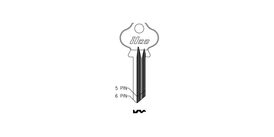 Cylinder Lock Key Blank, 6 Pin or Disc Pin Length, Pin Tumbler Cylinder ...