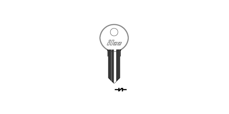Cylinder Lock Key Blank, Standard Bow, Brass, Nickel-Plated, For ...