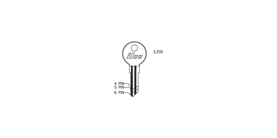 Cylinder Lock Key Blank, 5 Pin or Disc Pin Length, Pin Tumbler Cylinder ...
