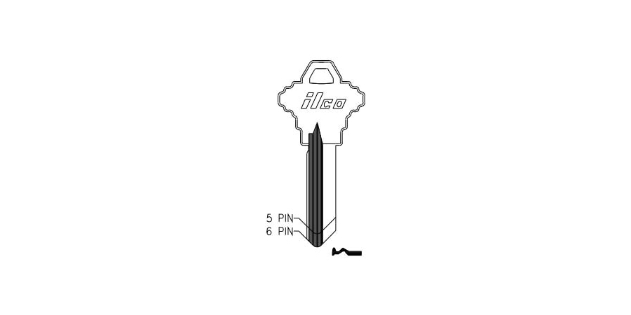 Cylinder Lock Key Blank, 5 Pin or Disc Pin Length, Pin Tumbler Cylinder ...