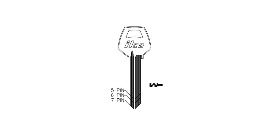 Cylinder Lock Key Blank, 6 Pin or Disc Pin Length, Pin Tumbler Cylinder ...