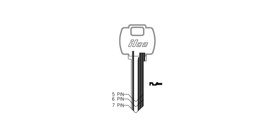Cylinder Lock Key Blank, 6 Pin or Disc Pin Length, Pin Tumbler Cylinder ...