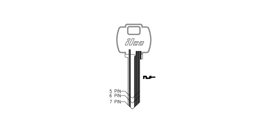 Cylinder Lock Key Blank, 6 Pin or Disc Pin Length, Pin Tumbler Cylinder ...
