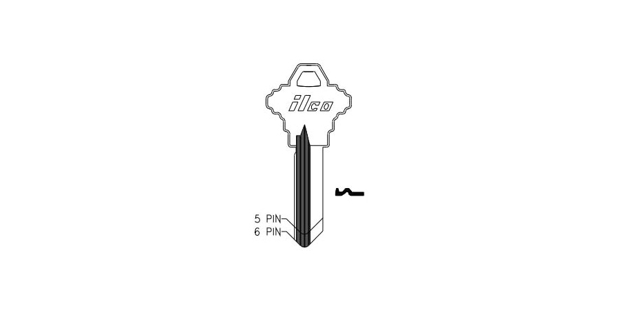 Cylinder Lock Key Blank, 6 Pin or Disc Pin Length, Pin Tumbler Cylinder ...