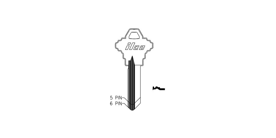 Cylinder Lock Key Blank, 6 Pin or Disc Pin Length, Pin Tumbler Cylinder ...
