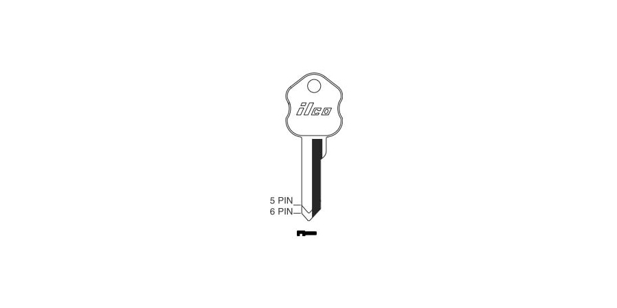 Key Blank, 5 Pin or Disc Pin Length, Automotive, Safe Deposit Key Blank ...