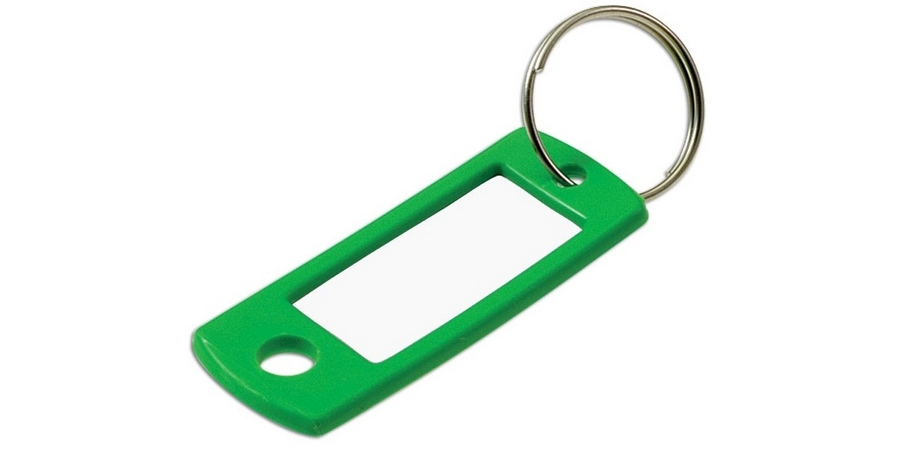 Key Tag, Plastic, 2 in. L