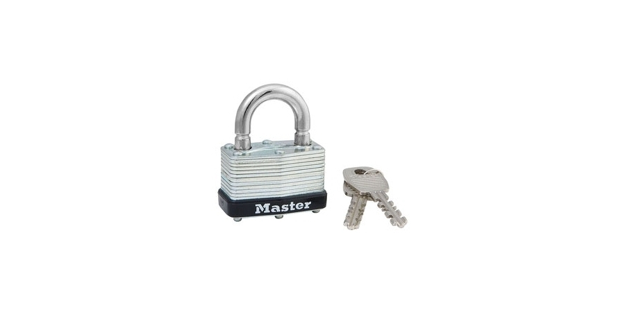 Padlock, Silver, Rectangular, 2-7/64 in., 9/32 in. Shackle