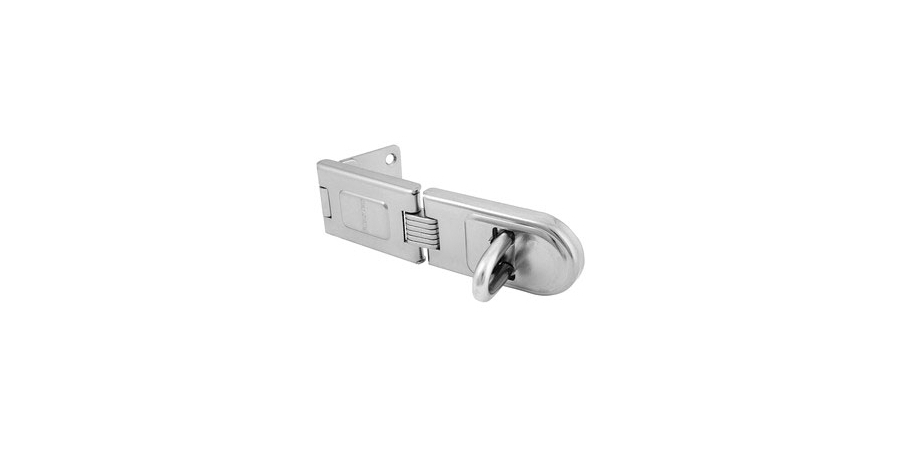 Single Hinge Hasp, 7/16 in. Dia Padlock Shackle, Steel