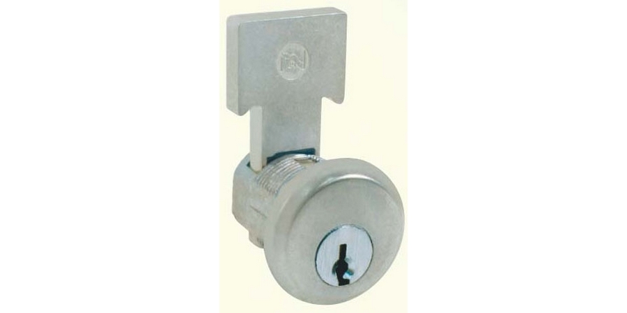 Drawer Lock, Polished Dull Chrome, Pin Tumbler Key, Metal, Key Code ...