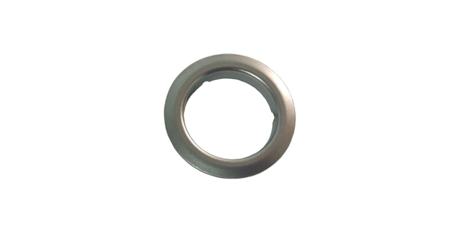 Cabinet Lock Trim Ring, US26D Satin Chrome, Brass, 0.27 in. H, IDxOD: 1 ...