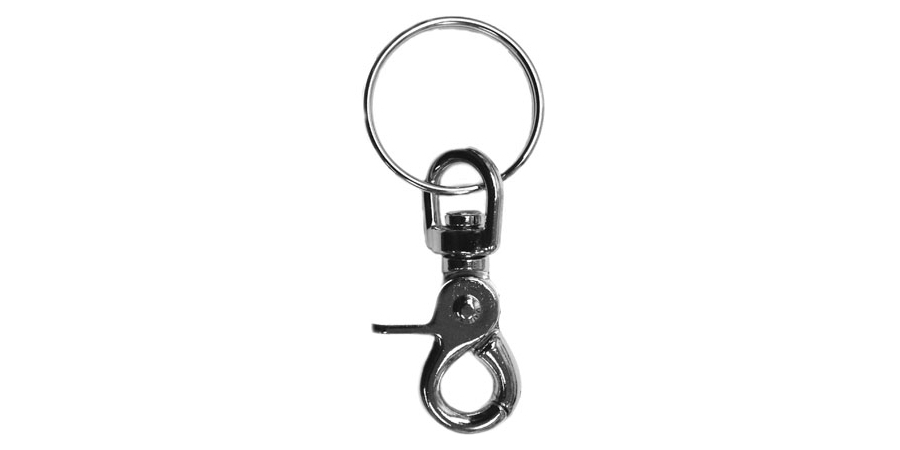 Trigger Snap Clip Keychain, Chrome-Plated