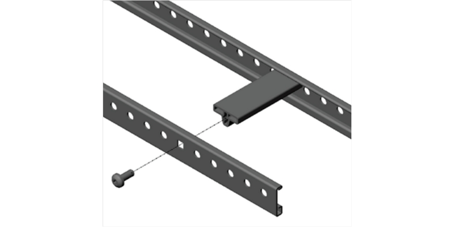 Adjustable Cable Runway Cross Member Kit,Black,W: 12 in.,For For Cable ...