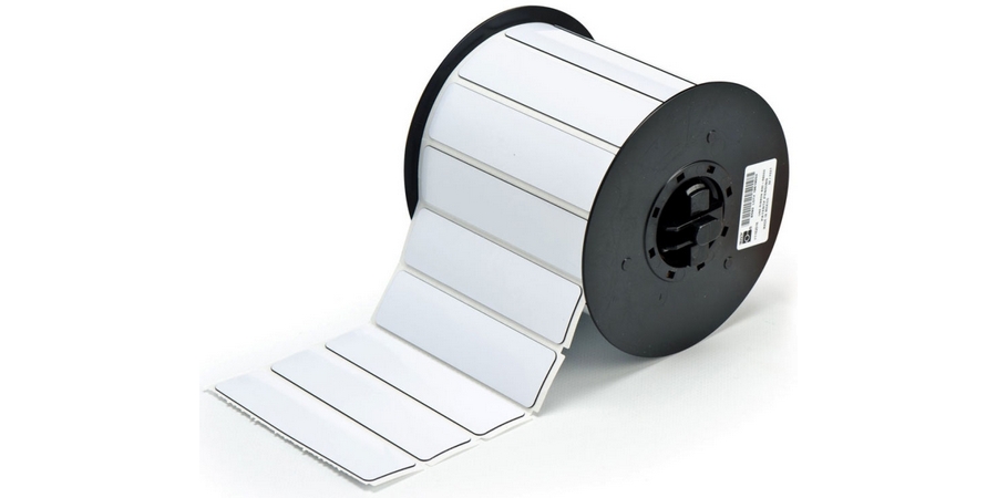 Raised Profile Label, White, White Background, LxWxT: 1 x 4 x 0.0256 in ...