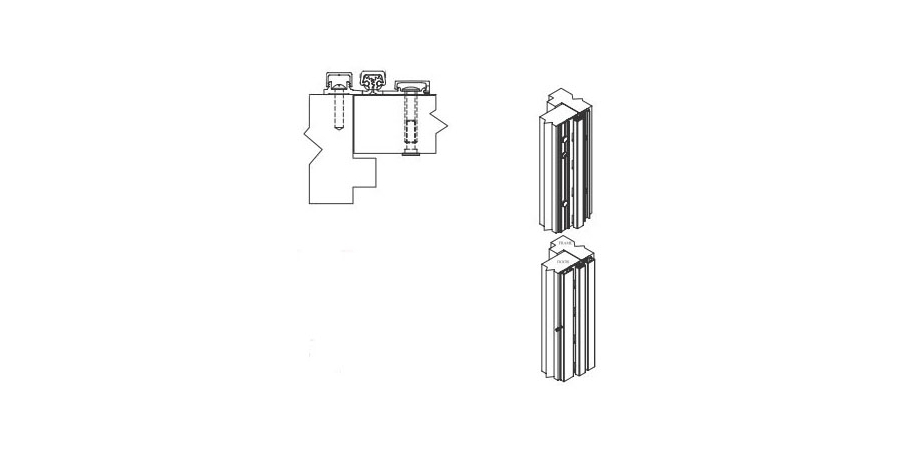 Continuous Hinge, Full Surface Hinge, Clear Anodized, 3-3/16 in. W ...