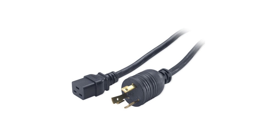 Power Cord, 1 Conductor, 208 to 240VAC, Black