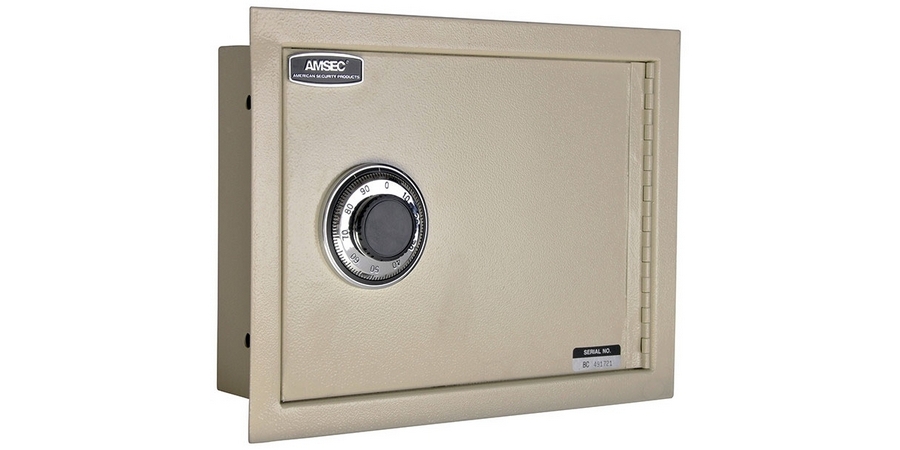 Wall Safe, Flush-Mount, Combination Lock Lock, 13-3/4 in. H Interior ...