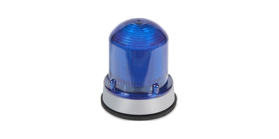 Flashing Beacon,0.22 A,Blue,3.88 in. Ht,LED,Polycarbonate,Nylon,Conduit ...