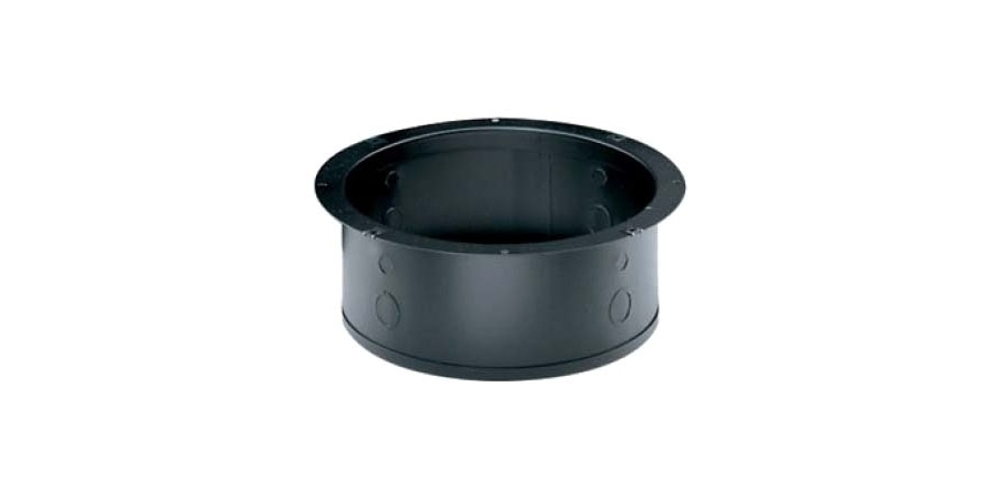 Round Back Box, Steel, Black