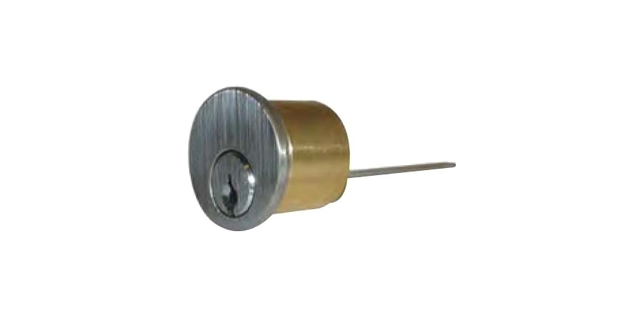 Rim Cylinder, 6 Pin Length, Brass, US26D Satin Chrome, Sargent LA Keyway