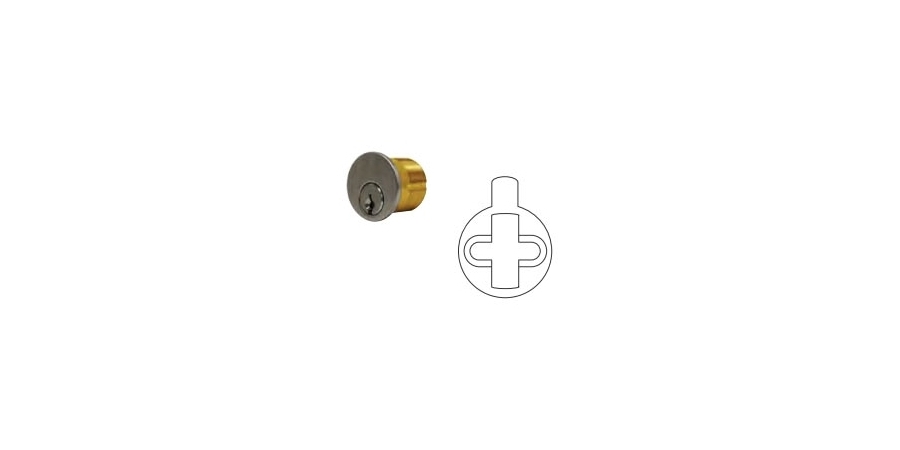 Mortise Cylinder, 5 Pin Length, Adams Rite Cam, Brass, Weiser Keyway