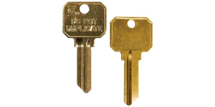 Key Blank, 5 Pin Length, Pin Tumbler Cylinder Keys, Security Bow, Brass
