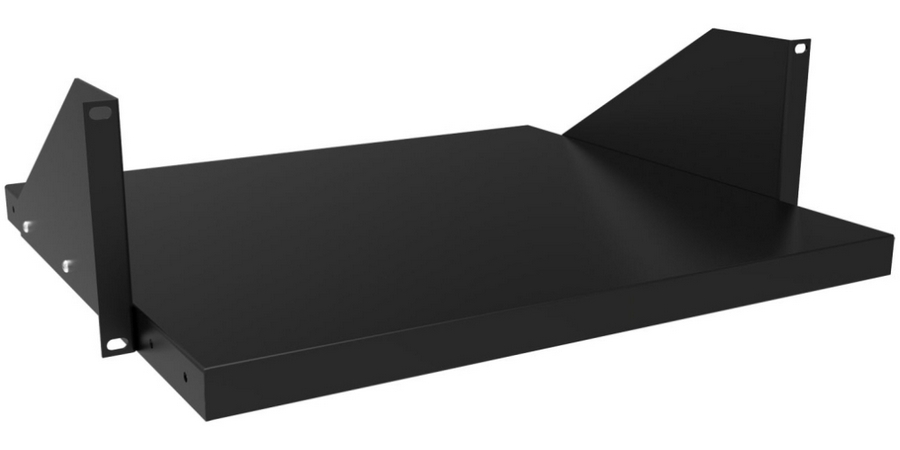 Rack Shelf,Black,Front Shelf,Adjustable Shelf,Relay Rack Shelf,275 lb. Shelf,WxHxD: 19 x 5.25 x ...
