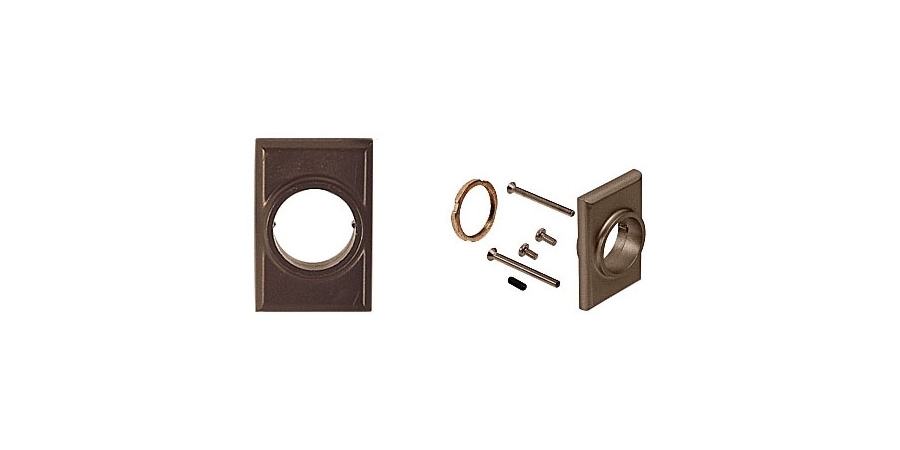 Exit Device Mortise Cylinder Mounting Pad, Dark Bronze, 1-5/8 in. W, 2 ...