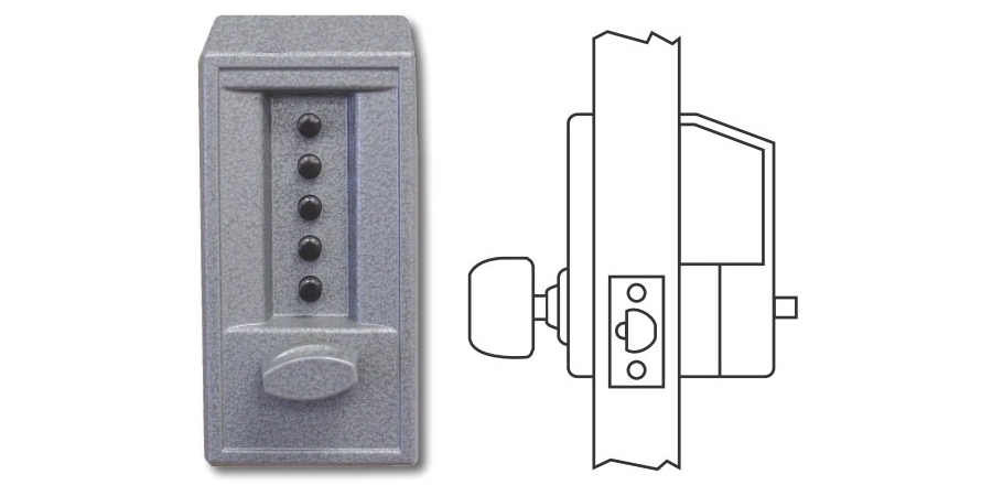 Mechanical Pushbutton Lock, Function: Storeroom Lock, Black Powder ...