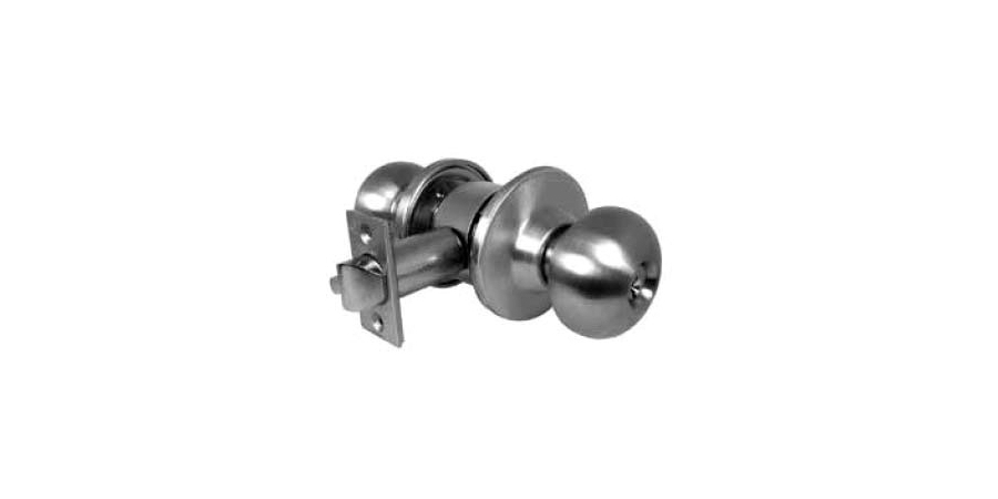 Cylindrical Knob Set, ANSI: Grade 2, Function: Passage, US32D Satin ...
