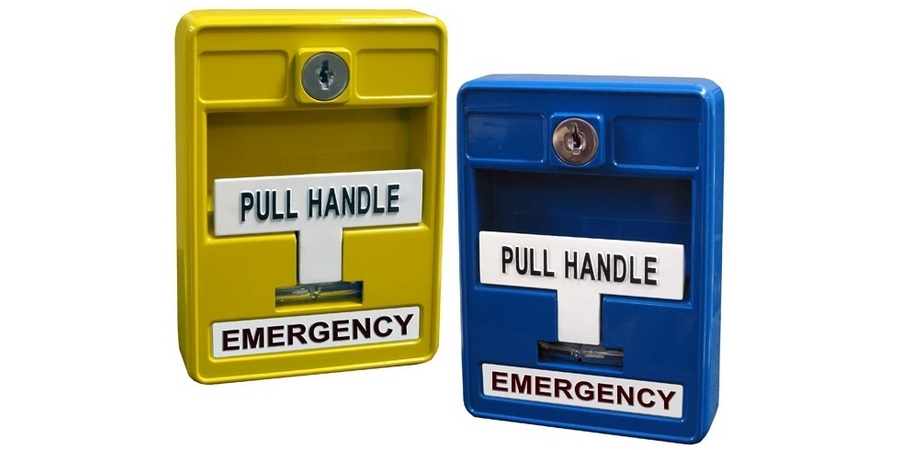 Emergency Manual Pull Station, Die-Cast Metal, 125 VAC, 30 VDC, 1 A, 0.1 A