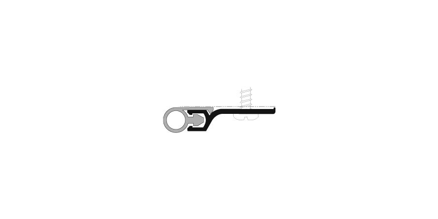 Standard Perimeter Gasket, Mill Anodized Aluminum, 36 to 84 in. L, 7/8 ...
