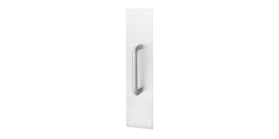 Door Pull Plate, 3/4" Pull Diameter, 4" Width x 16" Height Plate, 8 ...