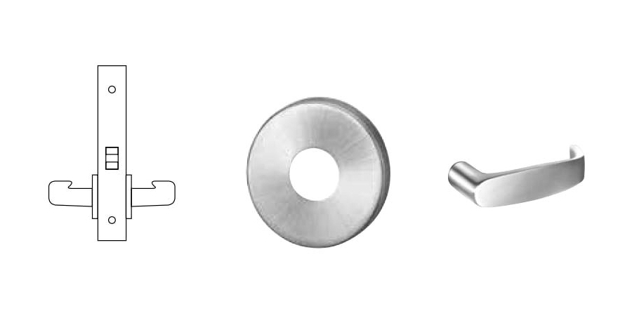 Mortise Lock, ANSI: Grade 1, Function: Closet/Passage Lock, US10B Oil ...