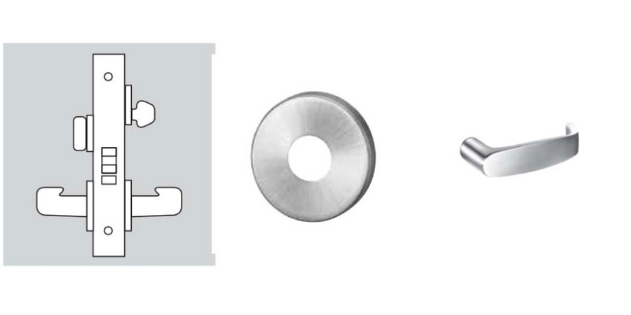 Mortise Lock, ANSI: Grade 1, Function: Entrance/Office Lock, US26D ...