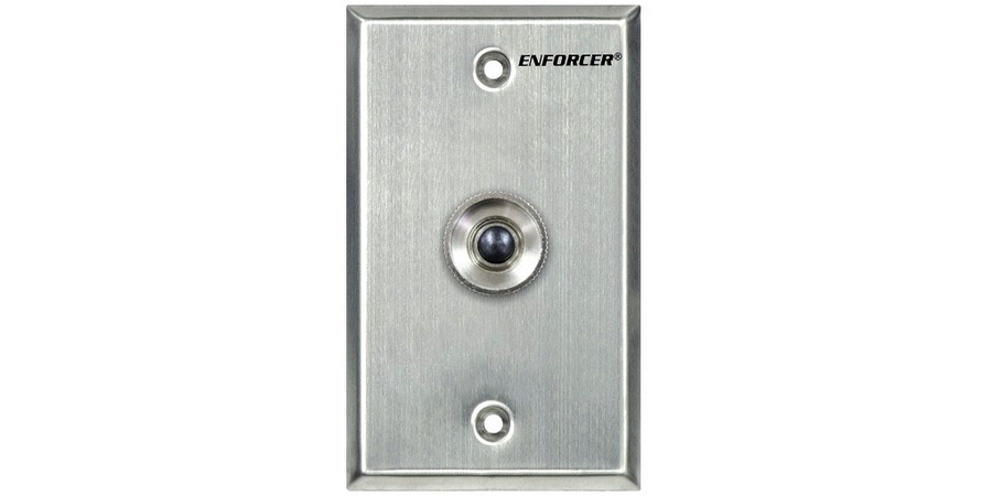 Request-to-Exit Plate, Stainless Steel Casing, Black Button, Single ...