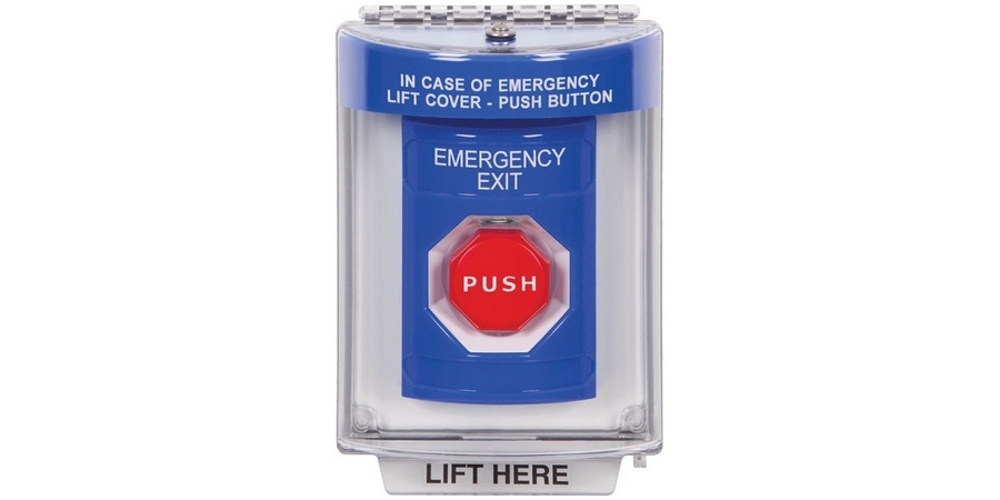 Pushbutton Station, 120 to 240 VAC, Blue, 4.87 in. H, 3-1/4 in. W ...