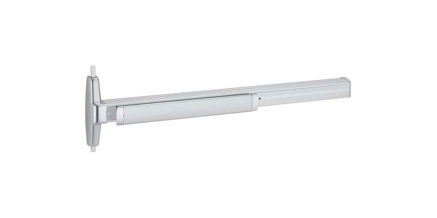 Door Exit Device, Grooved, Surface Mount Vertical Rod, Night Latch ...