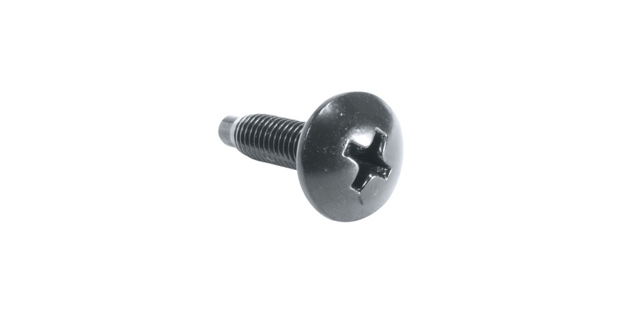 Rack Screw,PhillIPs Drive,Black Gloss,Truss Head,3/4 in. Lg,Imperial,#10-32