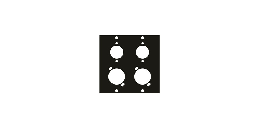 UCP Module Panel,Black,Aluminum,WxHxD: 3.39 x 3.49 x 0.13 in.,Brushed ...