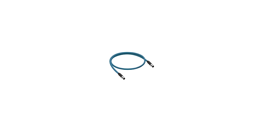 Cord Set, 24 AWG, M12 Male to Male Straight Connector, 5m L