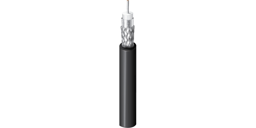 Video Cable, Mini RG59, 23 AWG, Solid, Silvered Copper, CMR