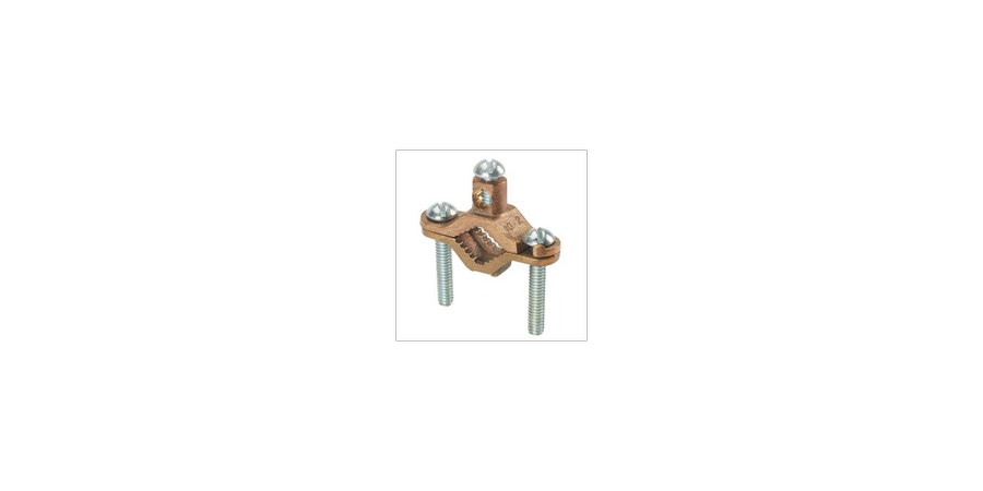 Grounding Clamp,10 AWG Solid, 2 AWG stranded,Zinc Plated,Bronze,UL