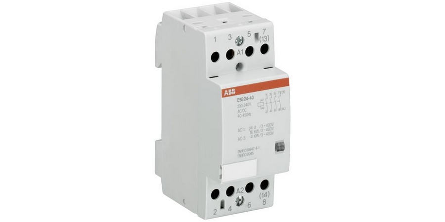 Installation-Contactor, 4 Pole, 220-240V AC/DC, 24A