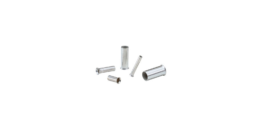 Ferrule, Non-insulated; Copper, Tin-plated; 16 AWG; 13/32 in. (10mm)