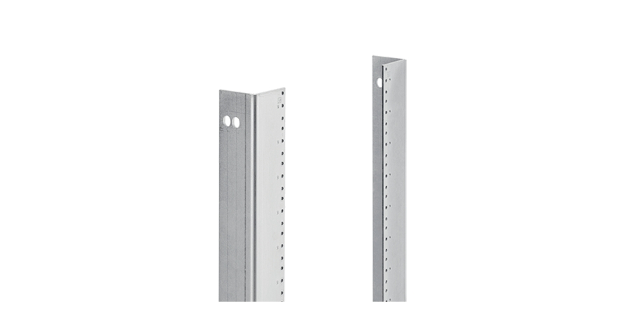 Mounting Angle, 19 in., Zinc-Plated, Mild Steel, Unpainted